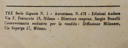 La mano rossa Tex valore e storia, Tex primo numero originale