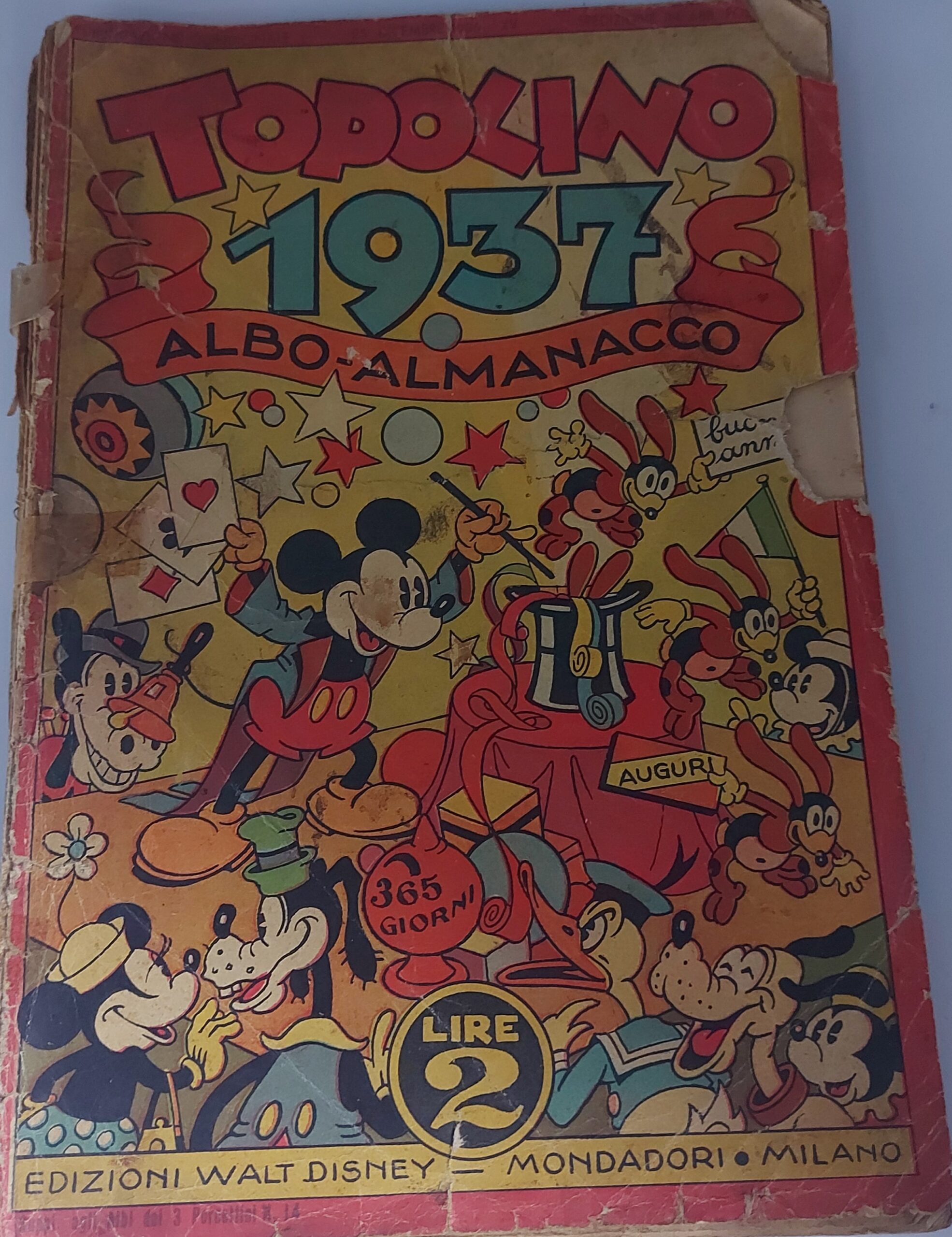 L'Almanacco Maremonti e gli almanacchi Topolino dal 1937 al 1940