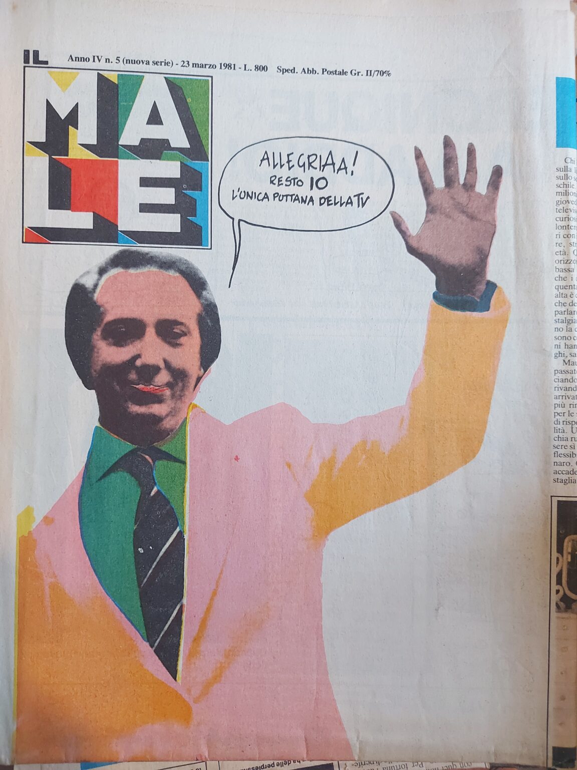 Il male, giornale (e rivista) di satira negli anni 70 e 80