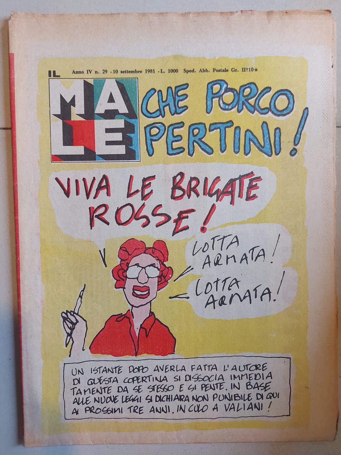 Il male, giornale (e rivista) di satira negli anni 70 e 80