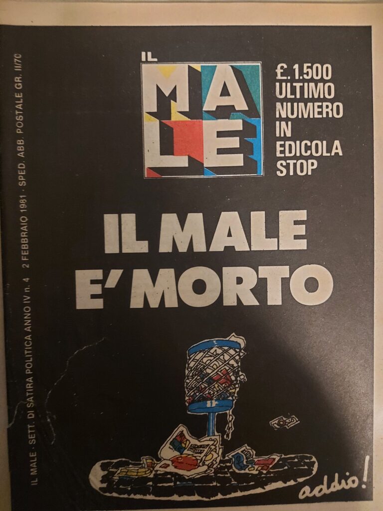 Il male, giornale (e rivista) di satira negli anni 70 e 80